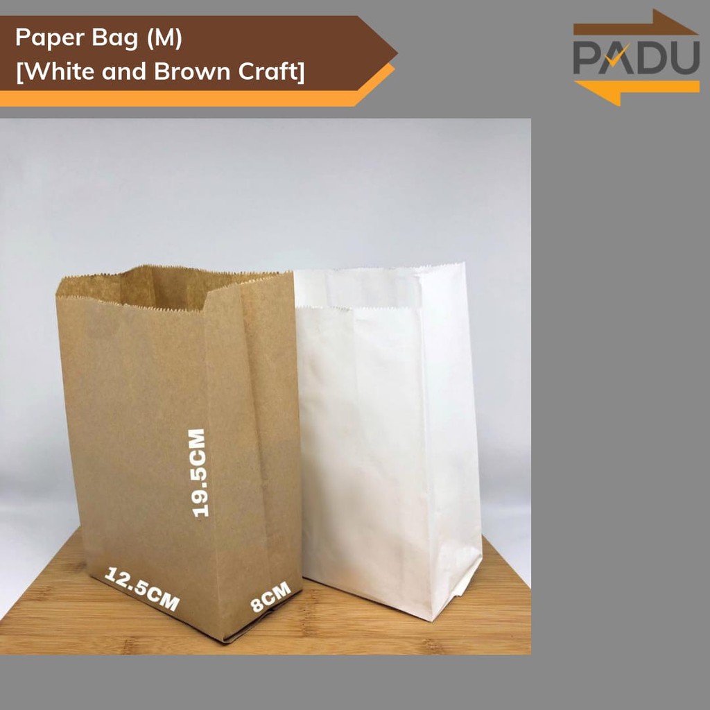 Jual [100 Pcs] Paper Bag / Kantong Kertas (M) - Kantong Roti / Fried ...