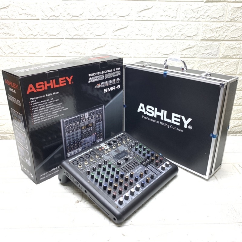 Jual Mixer Ashley SMR 6 Original 6 Channel Bluetooth - USB | Shopee Indonesia
