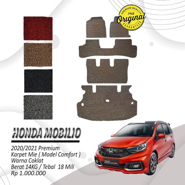 Jual KARPET MOBIL HONDA MOBILIO 2019/2021 KARPET MIE ( MODEL COMFORT ...