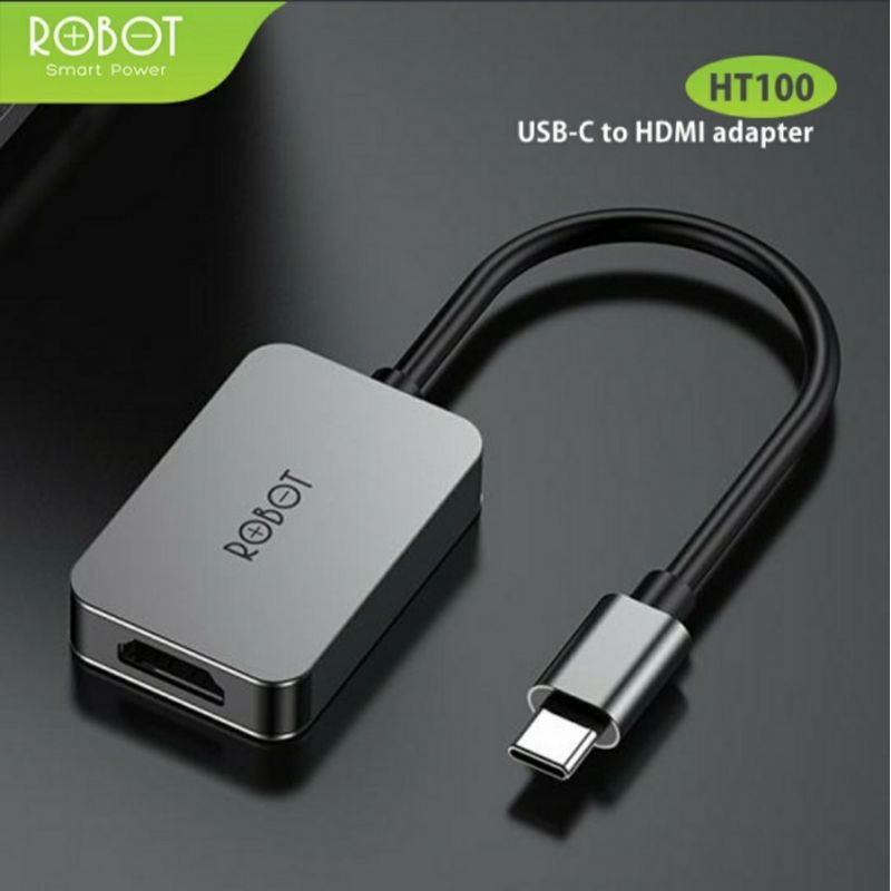 Jual Converter Type C to HDMI Adapter with 4K ROBOT HT100 | Shopee ...
