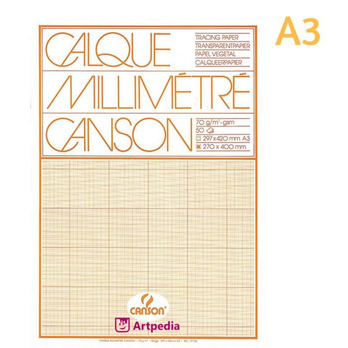 Jual Canson Transparent Graph Paper Pad A3 /Calque Milimeter /Tracing ...