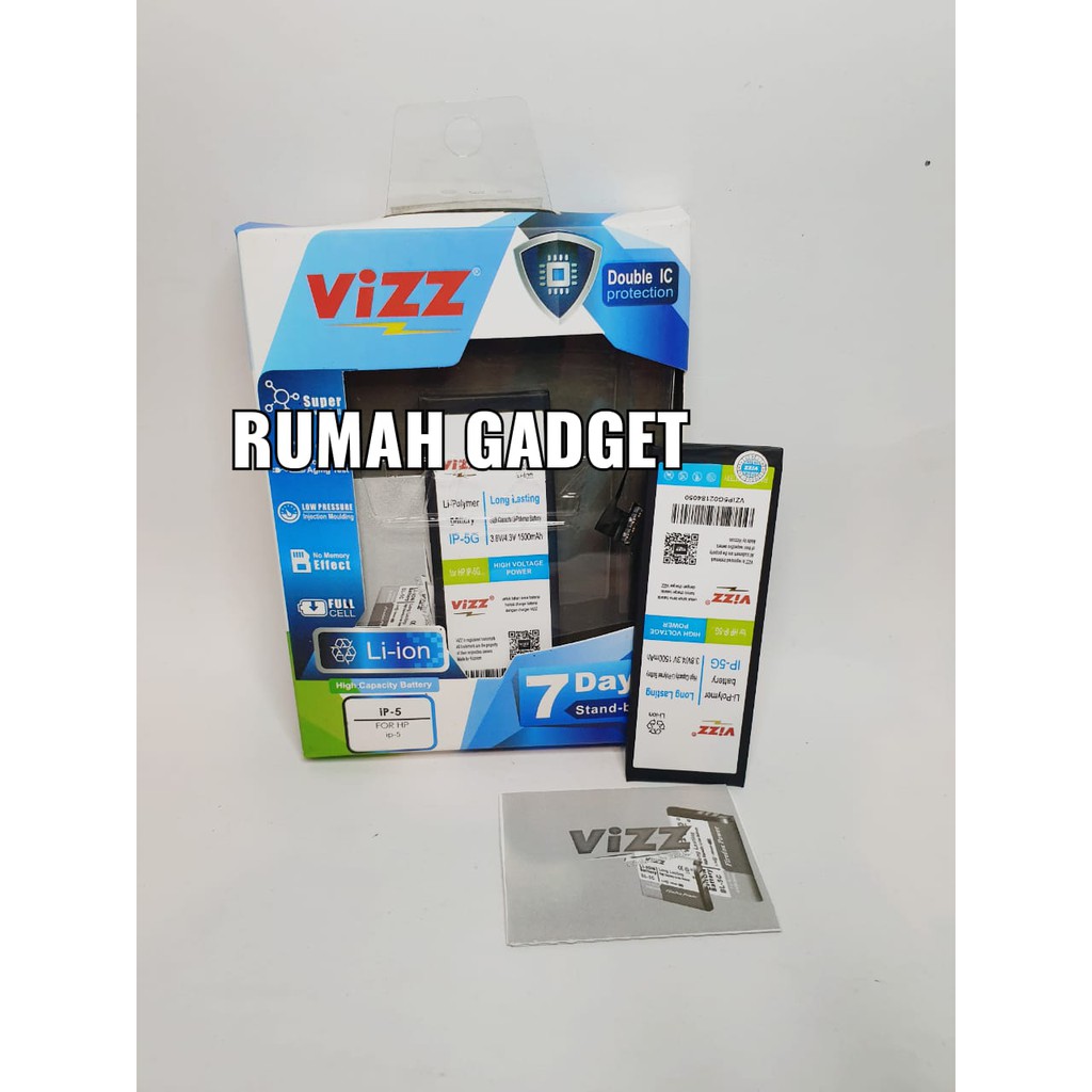 Jual BATERAI VIZZ DOUBLE POWER IPH 5G/4G BAT BATTERAY | Shopee Indonesia