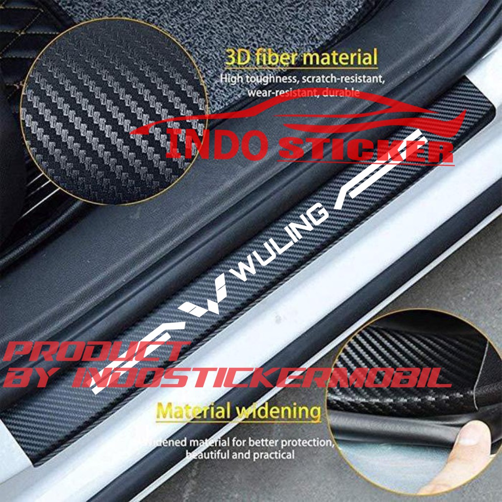Jual sillplate wuling sticker sill plate karbon 3d mobil wuling confero ...
