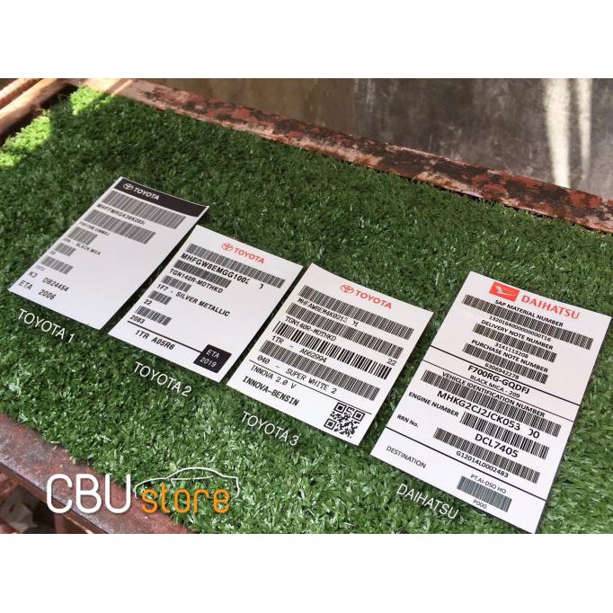 Jual Stiker Barcode Toyota Daihatsu - Toyota 3 | Shopee Indonesia