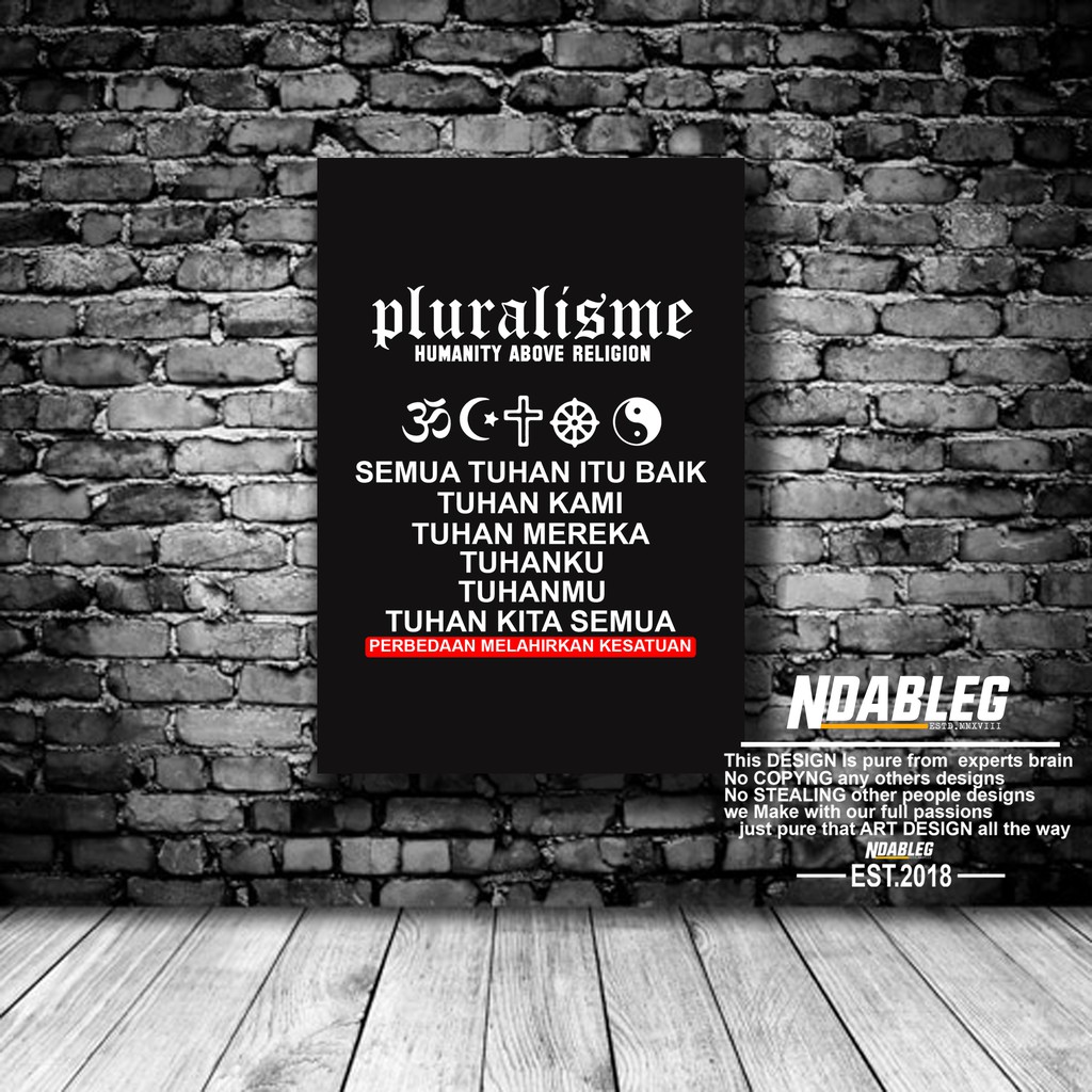 Jual POSTER PLURALISME POSTER KAYU PLURALISME | Shopee Indonesia