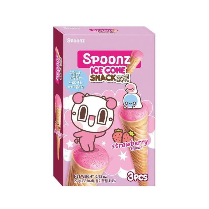 Jual Jual Spoonz Ice Cone Snack Strawberry Flavor 27Gr Import Korea ...