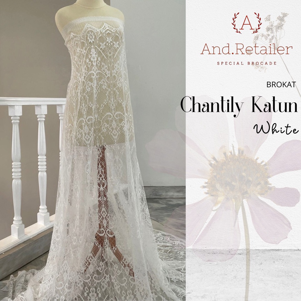 Jual Bahan Kebaya Brokat Semi France Lace Chantily Shantily Katun Per ...