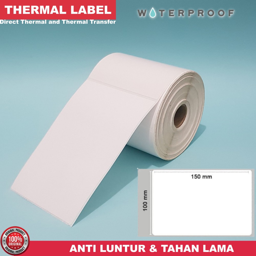 Jual Kertas Thermal / Thermal Label / Kertas Barcode 100 x 150 * 250 ...