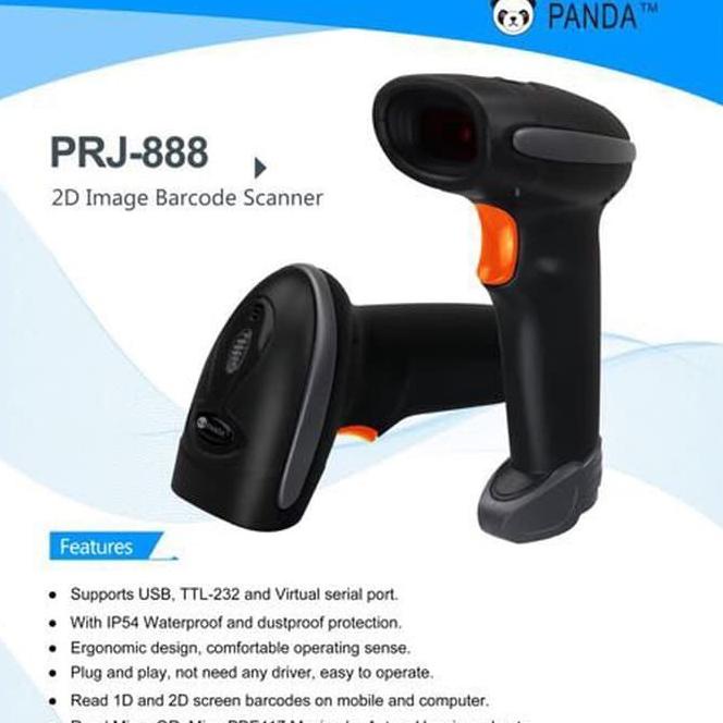 Jual Barcode Scanner E-Faktur 2D/1D Panda Prj-888 (Qr Code-Efaktur ...