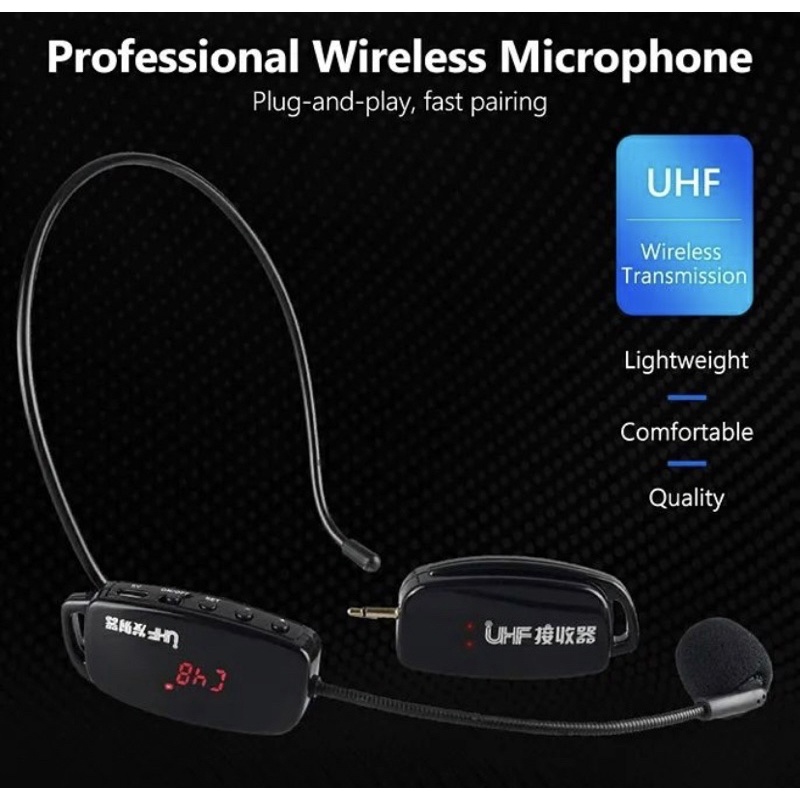 Jual Premium Wireless Mic Bando Mik Mikrofon Microphone Receiver Audio ...