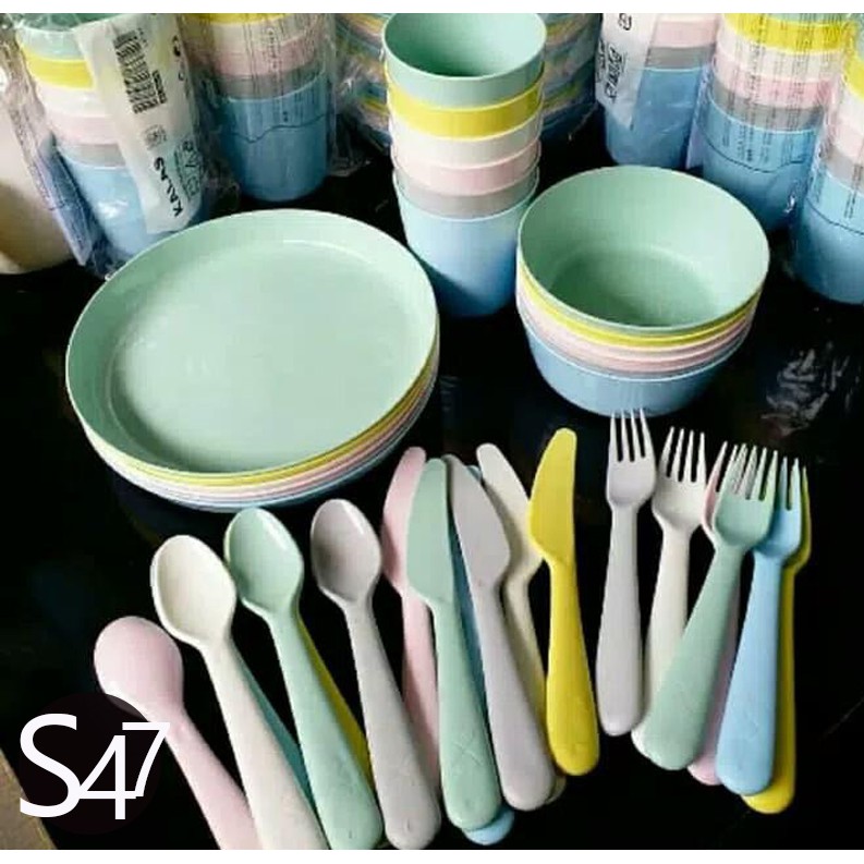 Jual SENDOK / GARPU / PISAU Peralatan makan, set isi 18 PERALATAN MAKAN ANAK / peralatan makan ...