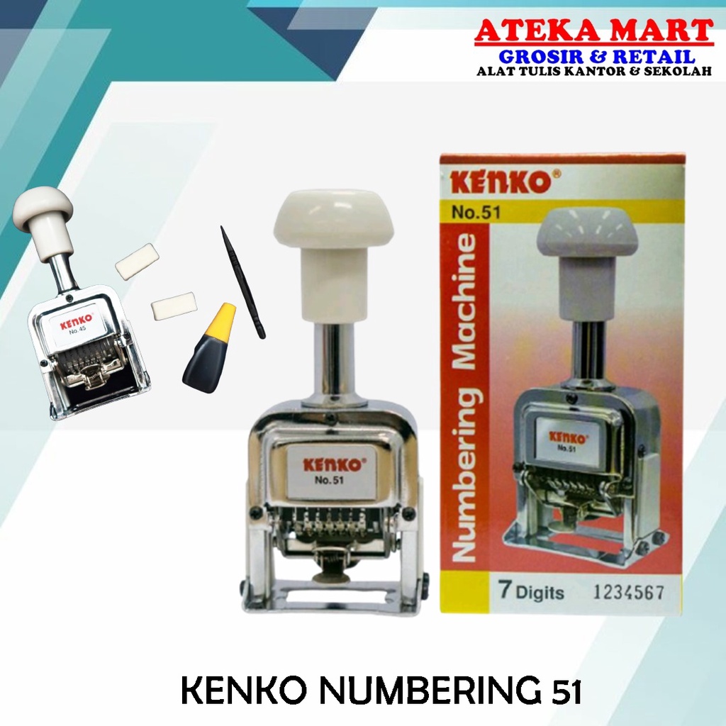 Jual KENKO NUMBERING 51/MESIN NOMOR OTOMATIS 7 DIGIT | Shopee Indonesia