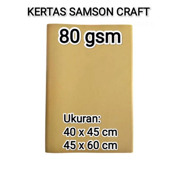 Jual Kertas Samson Craft - 80gsm Ukuran 40x45cm & 45x60cm | Shopee ...