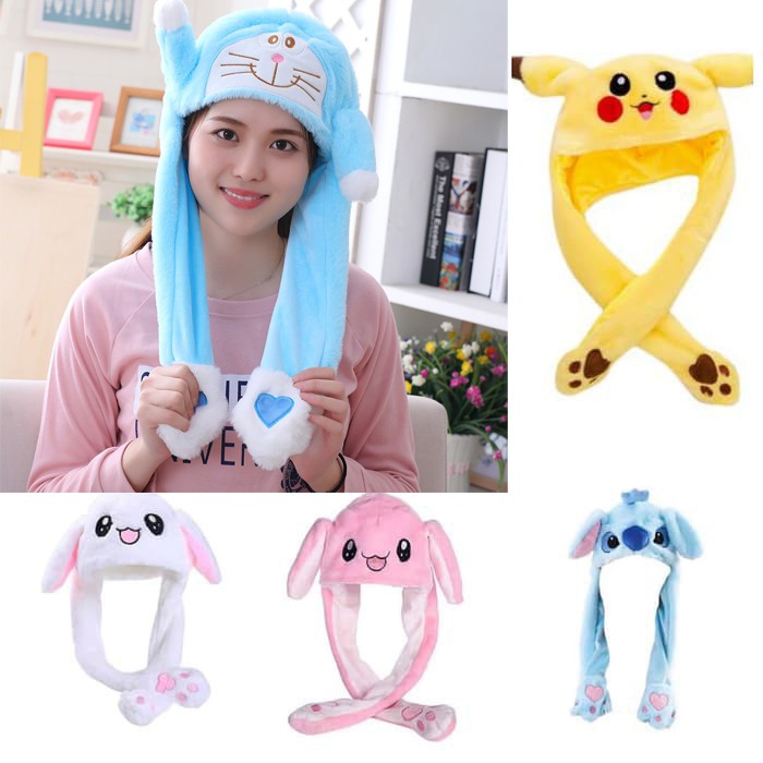Jual NO LED Cute Rabbit Ear Cap Hat Topi Kelinci Telinga Gerak Goyang ...
