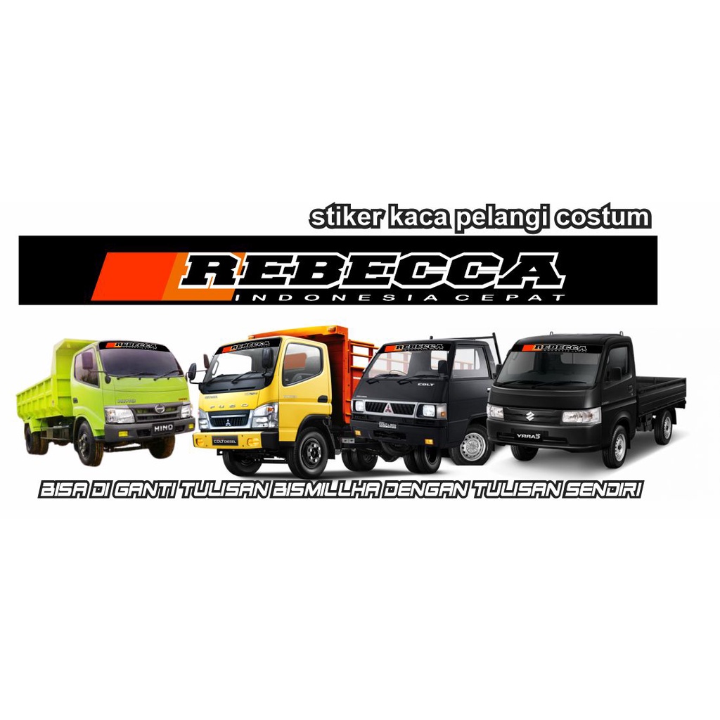 Jual stiker kaca depan striker bismillah stiker truk stiker decal kaca ... Jual stiker kaca depan striker bismillah stiker truk stiker decal kaca ...