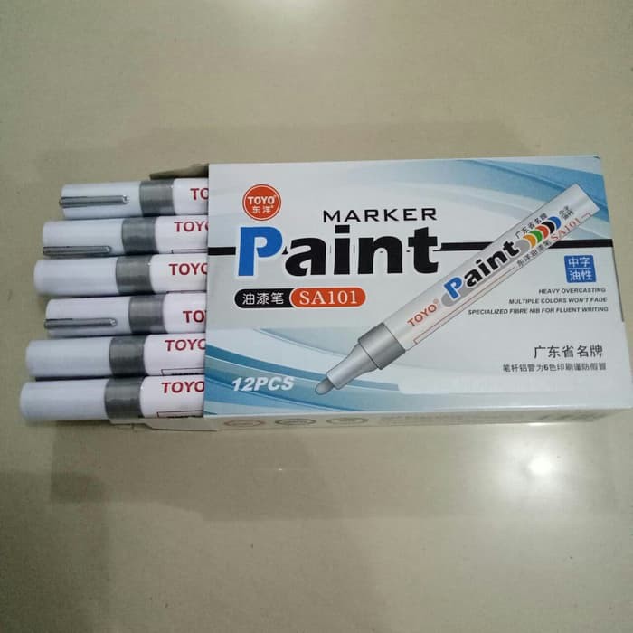 Jual SPIDOL BAN SILVER / TOYO PAINT MARKER SILVER ORIGINAL | Shopee ...