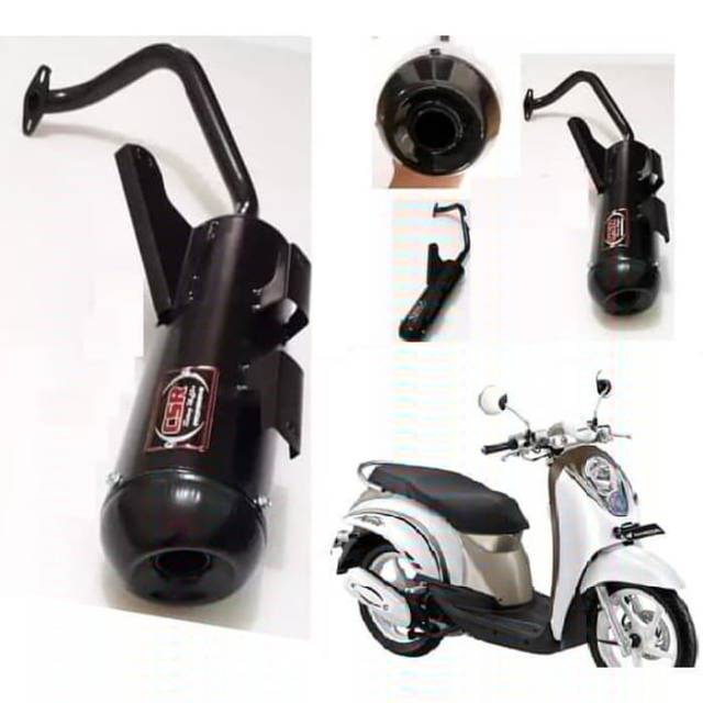 Jual kenalpot csr bobokan honda beat/Scoopy, Emberr Parah - Hitam ...