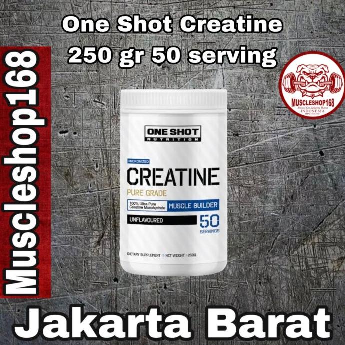 Jual One Shot Creatine Monohydrate PURE GRADE 100% 250 gr 50 serv ...