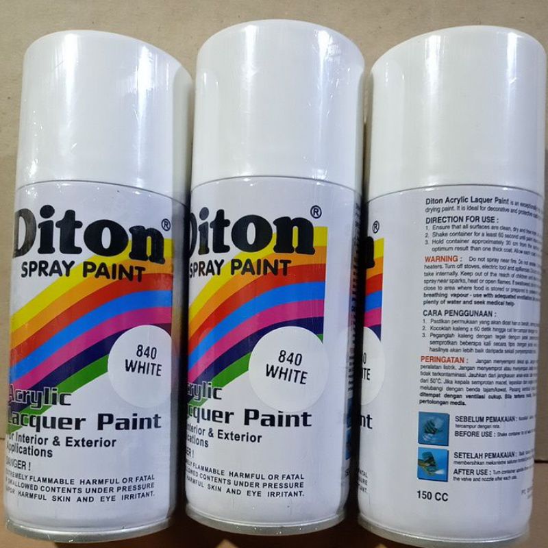 Jual Pilok Pilox Cat Diton Putih White 840 Glossy Mengkilap 150cc | Shopee Indonesia