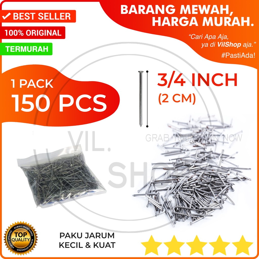 Jual PAKU JARUM / PAKU KECIL 3/4" 2 CM 1 PACK 150 PCS / PAKU KAYU ...