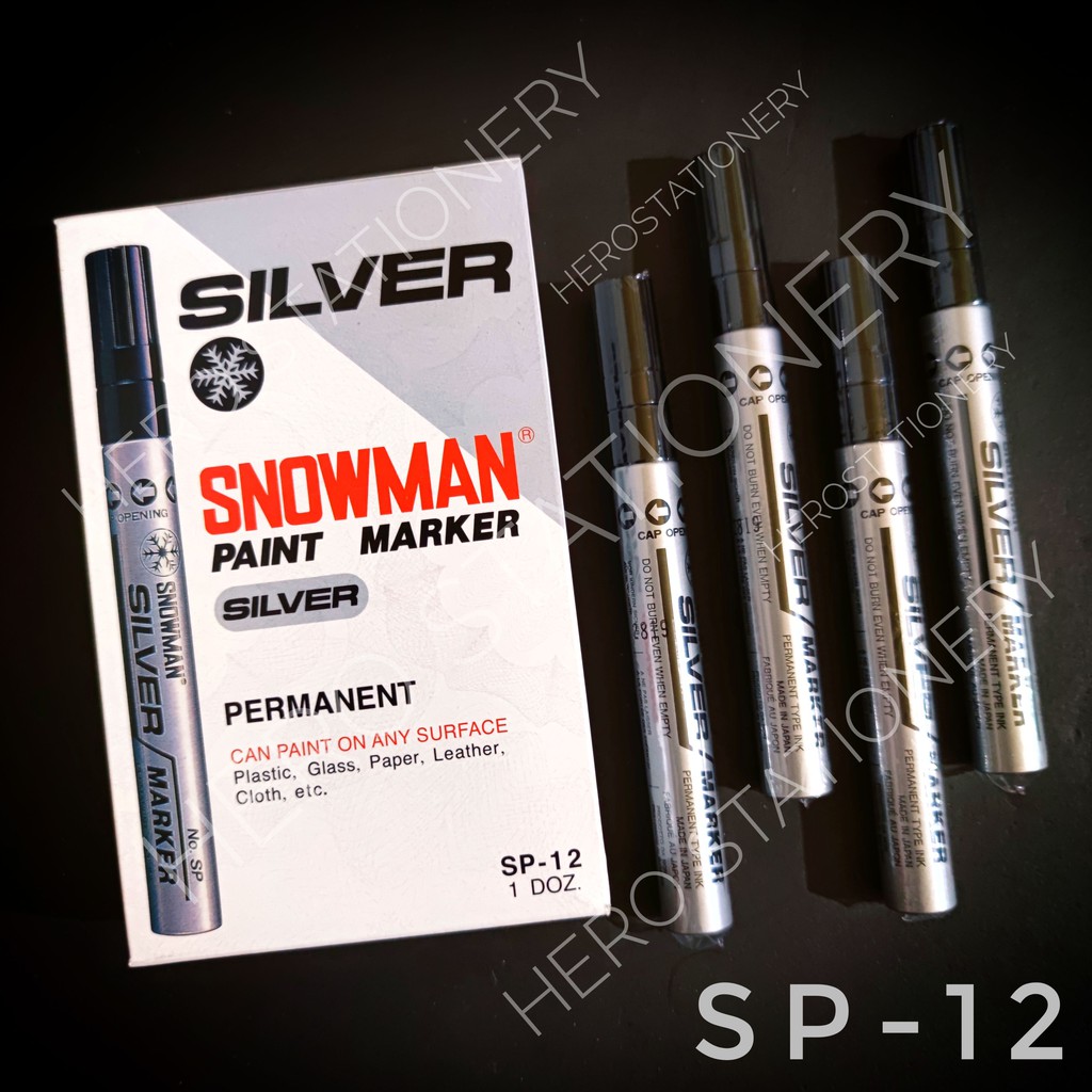 Jual Spidol cat jumbo permanen paint marker snowman warna perak silver ...