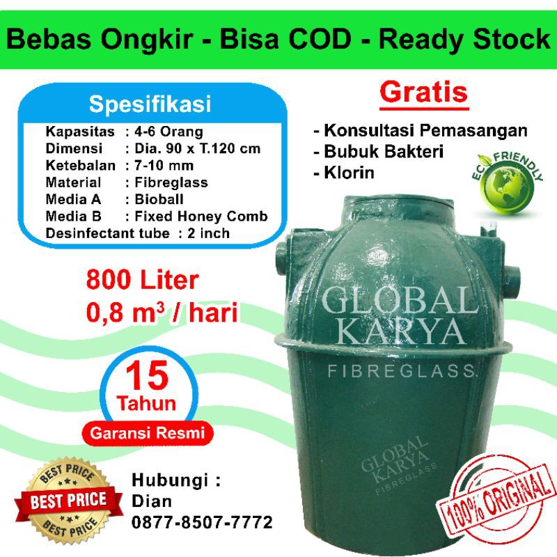 Jual Septictank Bio Filter 800 Liter - Septictank Biofil - Biotank ...