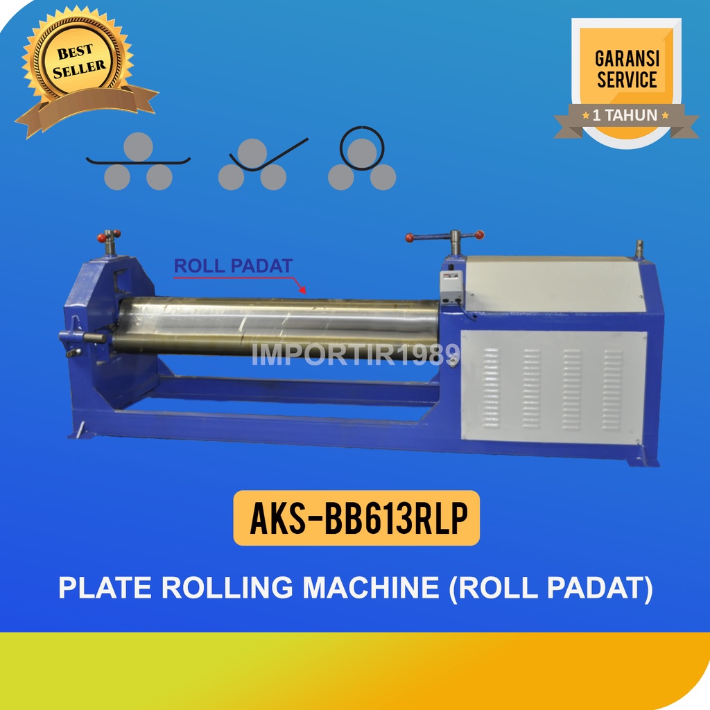 Jual Mesin Roll Padat Plat Besi / Rolling Machine 6 x 1300 mm BB613RLP ...