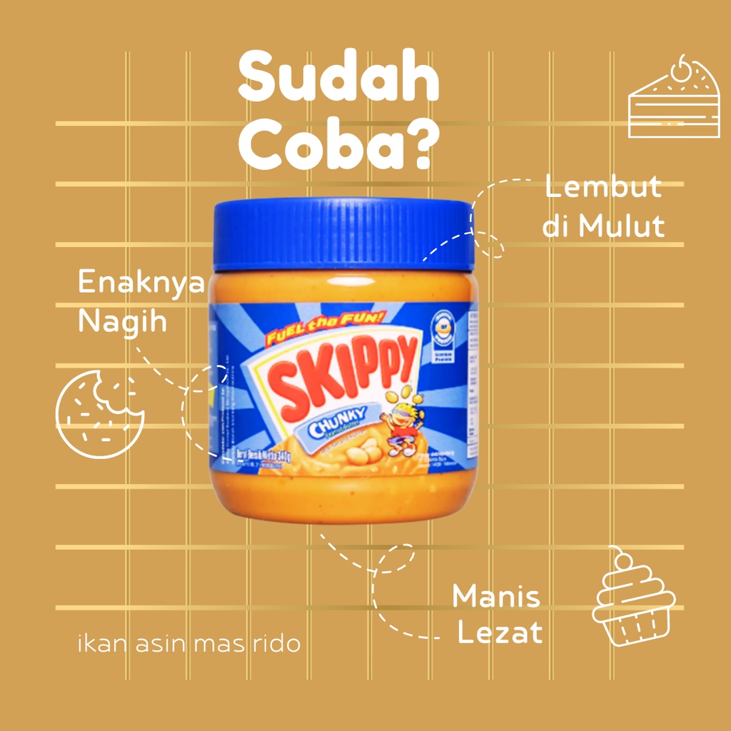 Jual Skippy Peanut Butter Selai Kacang Skippy Chunky Selai Roti Skippy ...