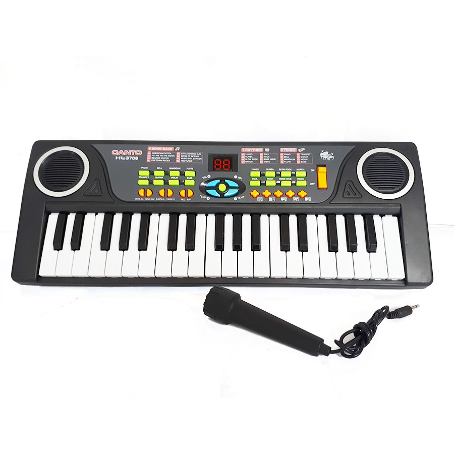 Jual ELECTRONIC KEYBOARD With MICROPHONE ORGAN MAINAN PIANO HITAM 37 ...