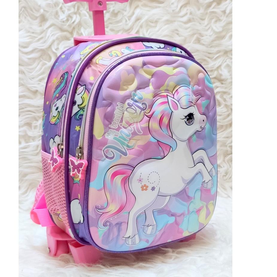 Jual Trendy Trolly Ransel PAUD TK Unicorn Frozen Elsa dan Ana karakter anak toko-asemka troli ...