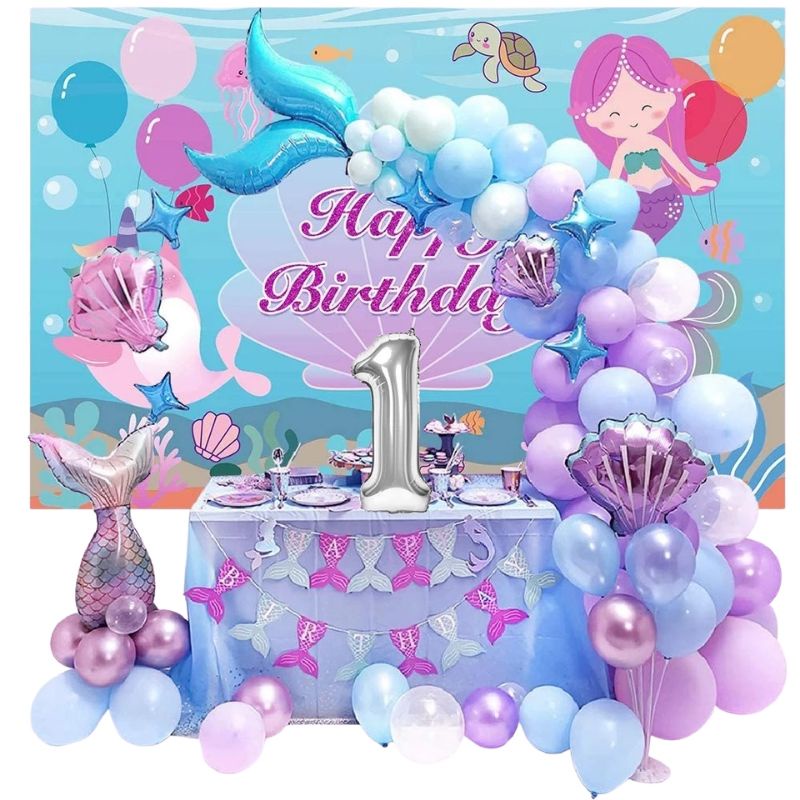 Jual MERMAID Paket perlengkapan dekorasi pesta ulang tahun MERMAID ...