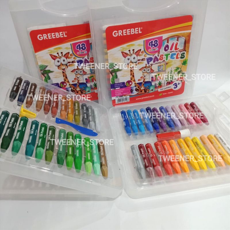 Jual Greebel Oil Pastel 48 Colours Warna | Crayon Krayon | Shopee Indonesia
