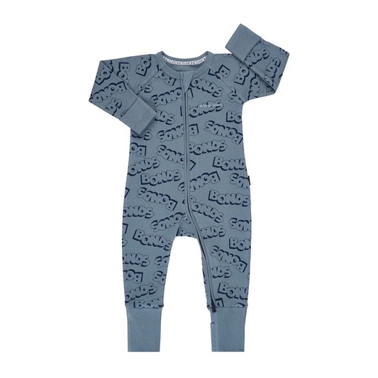 Jual Bonds Ribbed Zip Wondersuit Logo Outline Grey | Shopee Indonesia