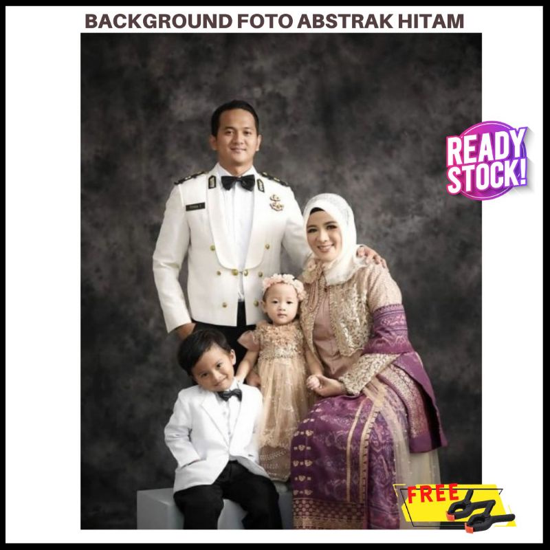 Jual Kain Background Backdrop Layar Latar Studio Foto Abstrak Hitam 3x2 ...