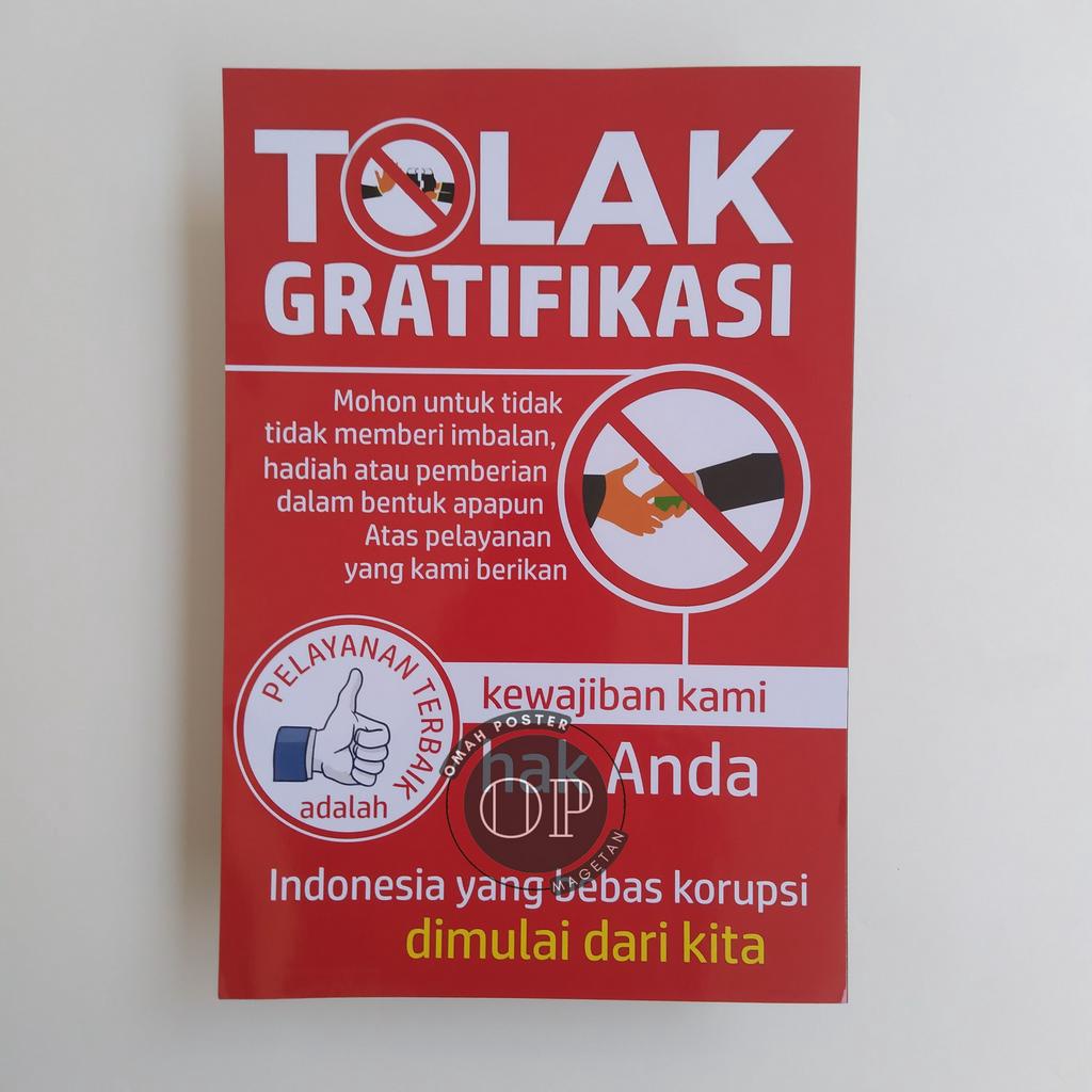 Jual Poster Tolak Gratifikasi - STOP Gratifikasi - Poster Anti Korupsi ...