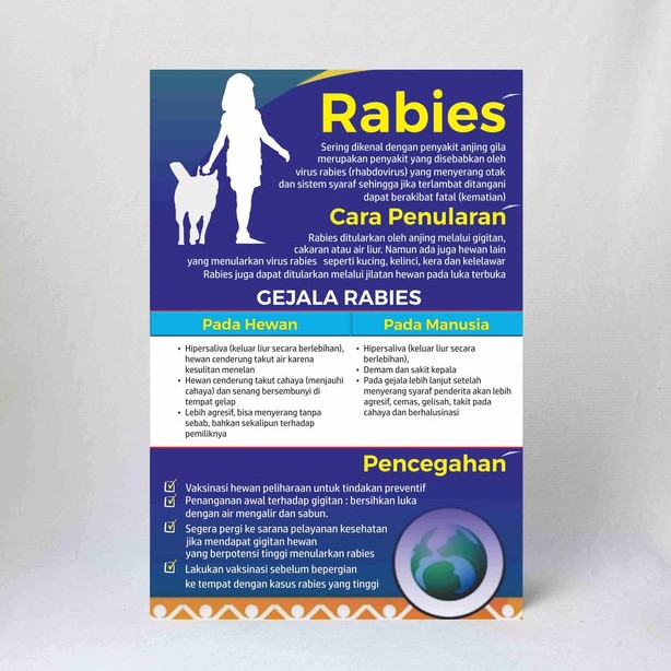 Jual Poster Bahaya Rabies, Poster Edukasi Bahaya Rabies | Shopee Indonesia