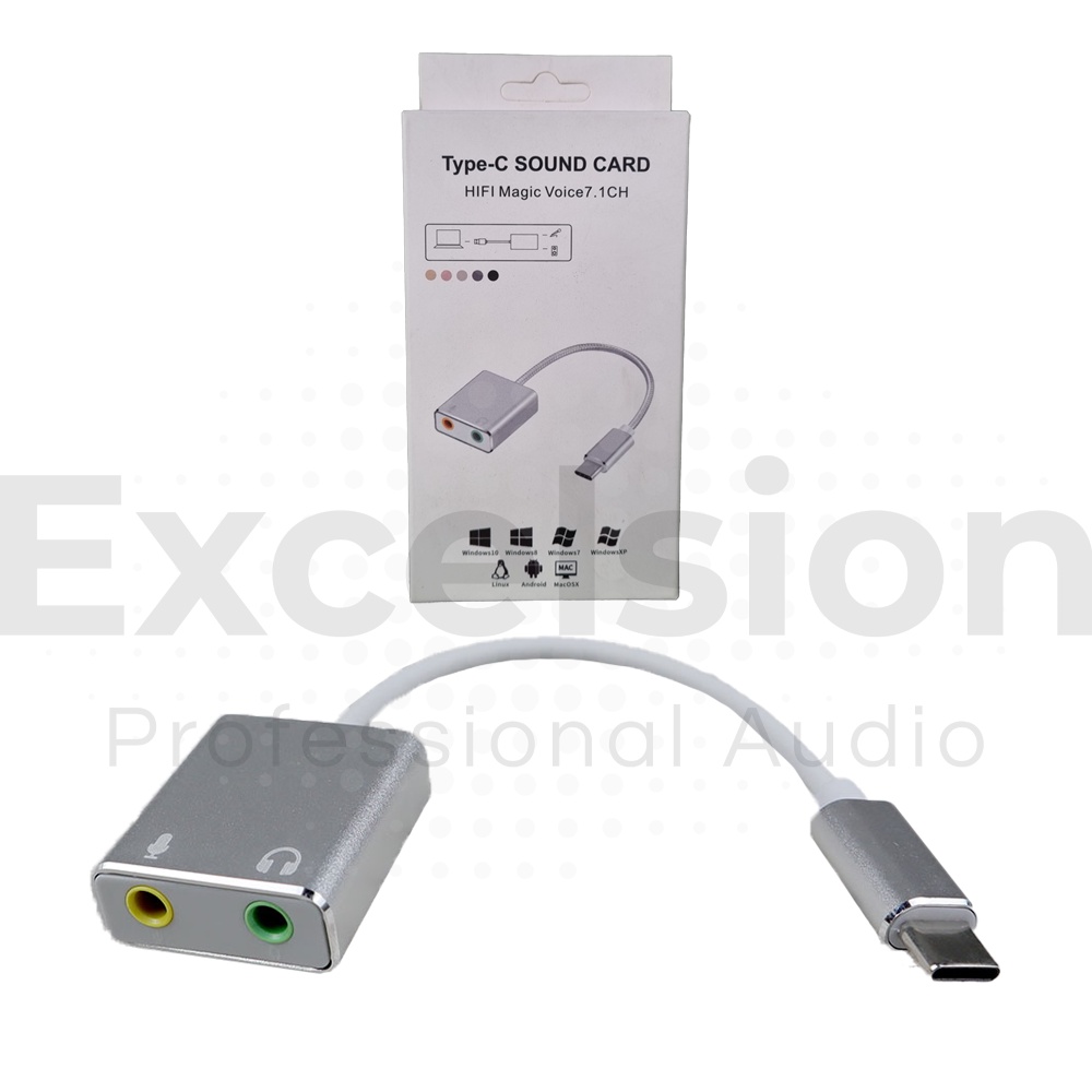 Jual Splitter Audio Type C 3,5mm Soundcard 3.5mm Mic Headphone Adapter ...