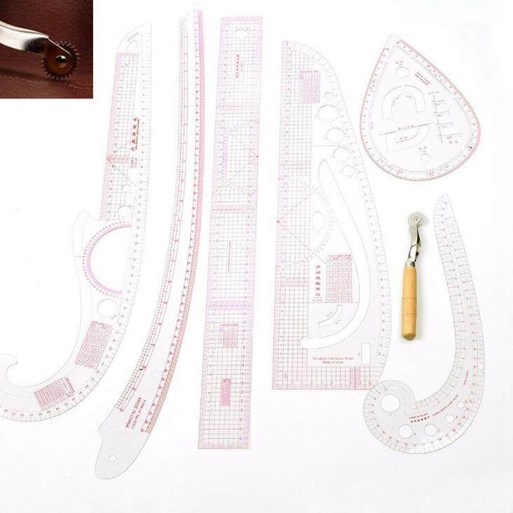 Jual Model Baru.. 7PCS/SET tailor ruler Clear measuring kit sewing ...