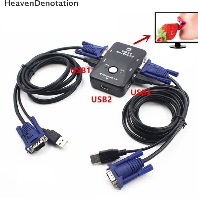 Jual Kotak Switch 2 Port Usb Vga Kvm Untuk Mouse Keyboard Monitor ...