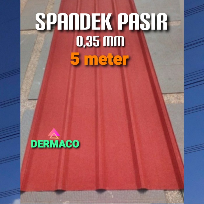 Jual SPANDEK PASIR 0,35 mm x 5 meter / ATAP SPANDEK PASIR / SPANDECK ...
