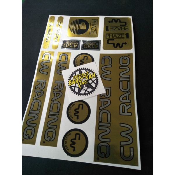 Jual sticker bmx decals bmx CW racing phaze1 custom | Shopee Indonesia