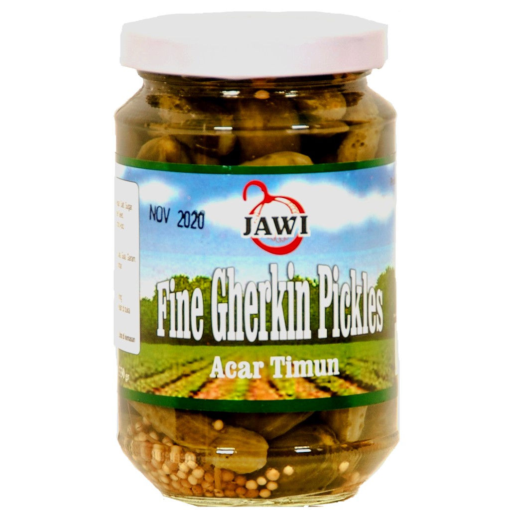 Jual Fine Gherkin Pickles Jawi Farm 330gr (acar timun) | Shopee Indonesia