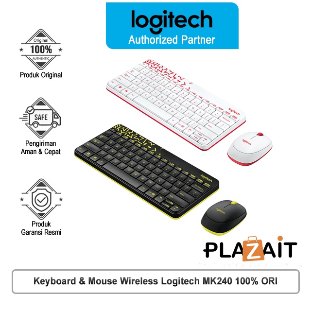 Jual Keyboard & Mouse Logitech Wireless MK240 | Shopee Indonesia