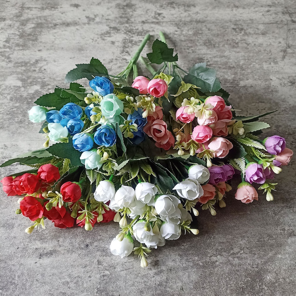 Jual Bunga Mawar Kecil Artificial/Baby Rose Mawar Mini Plastik/Bunga ...