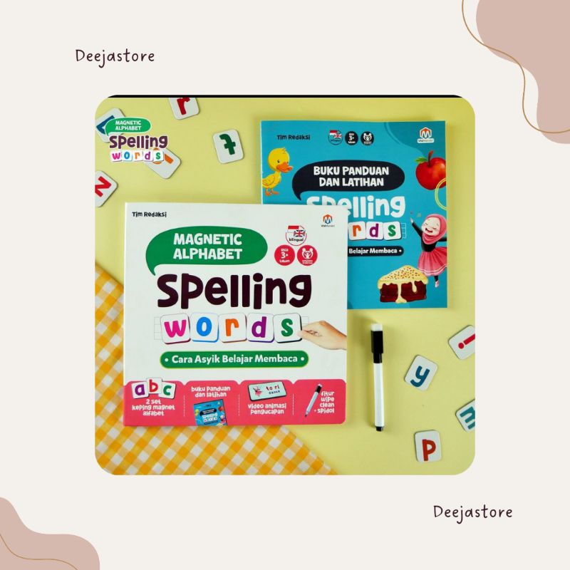 Jual spelling game magnetic buku mengeja anak buku belajar membaca buku ...