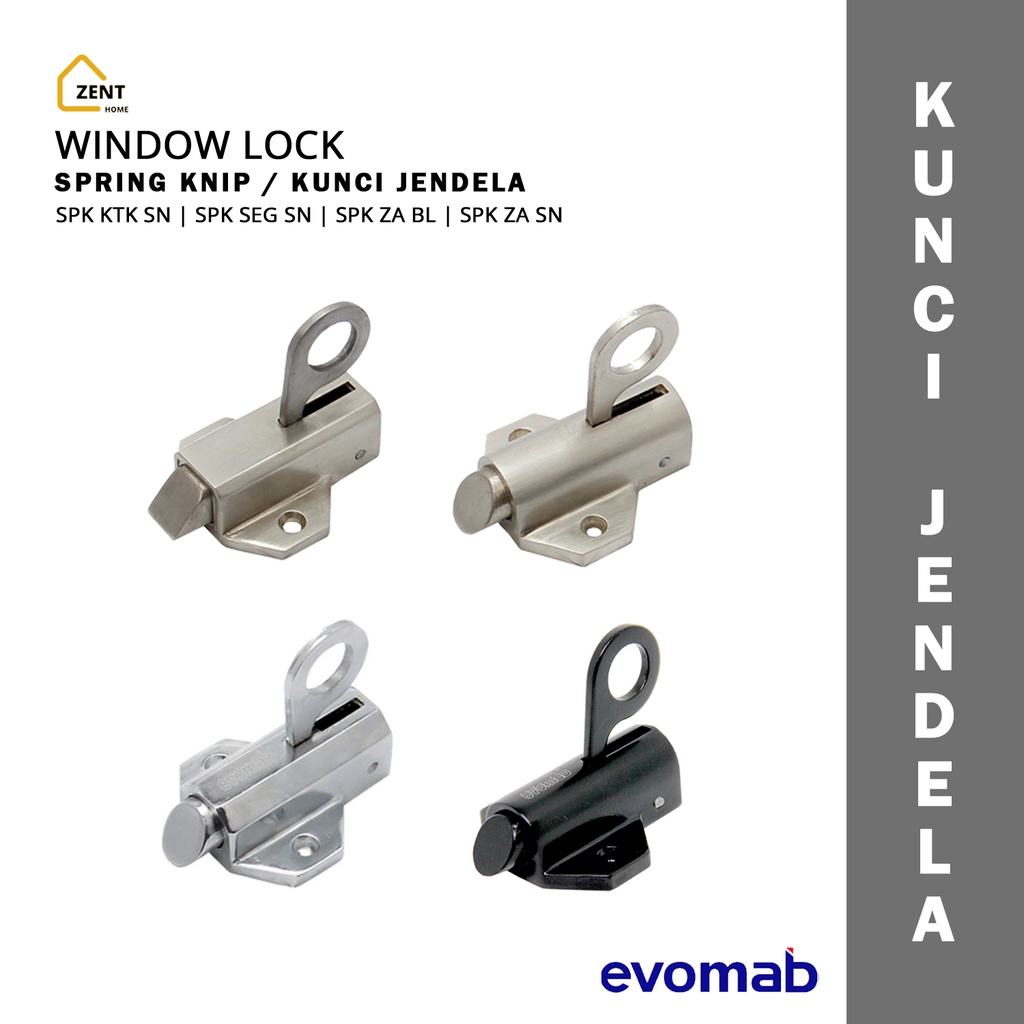 Jual evomab Spring Knip Knife Tebal Slot Kunci Jendela Window Lock ...