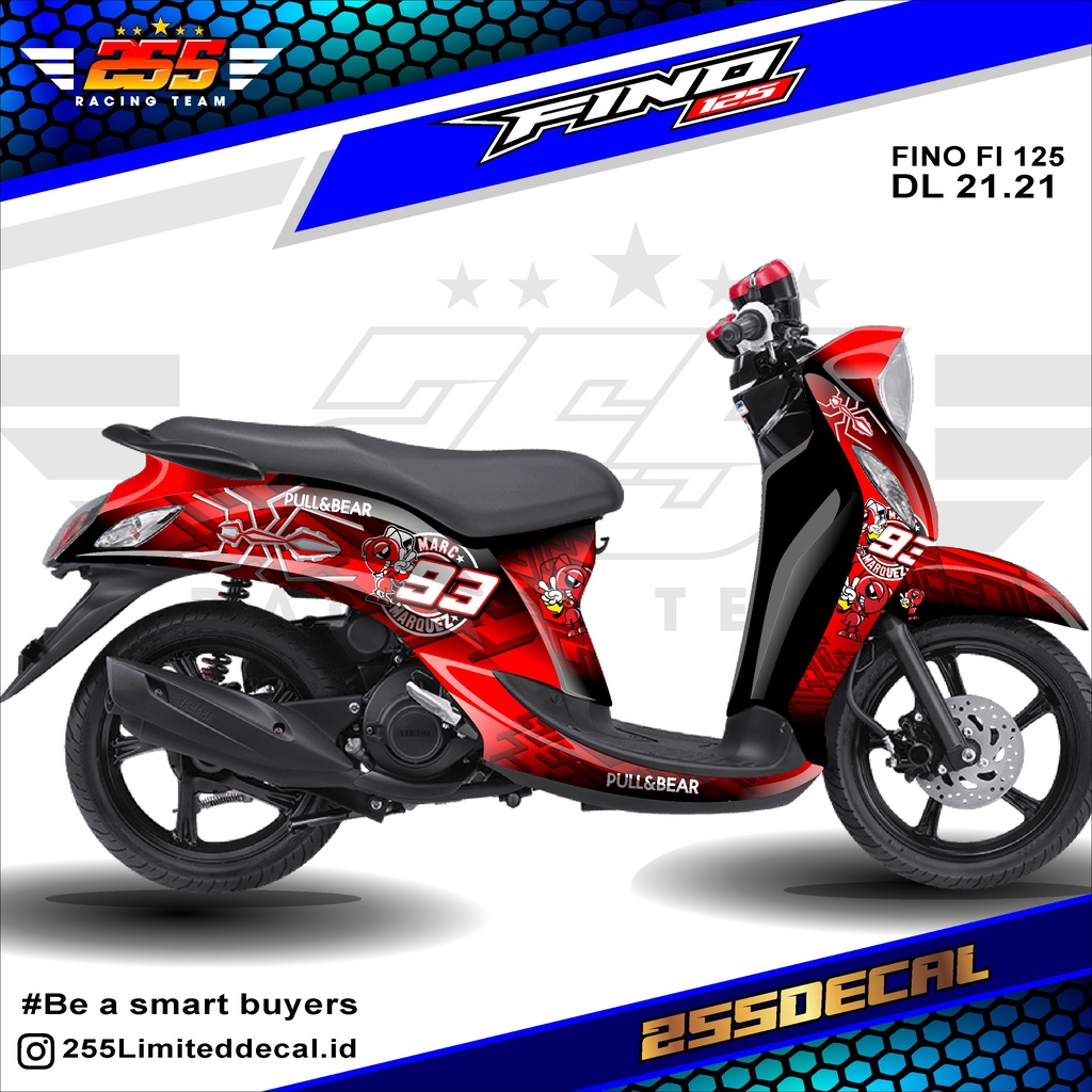 Jual Dekal Stiker Fullbody Motor Yamaha Fino FI Motif Terbaru DL 21.21 ...