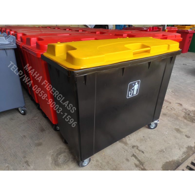 Jual TEMPAT SAMPAH BESAR/BAK SAMPAH BESAR 660 LITER KOMBINASI WARNA | Shopee Indonesia