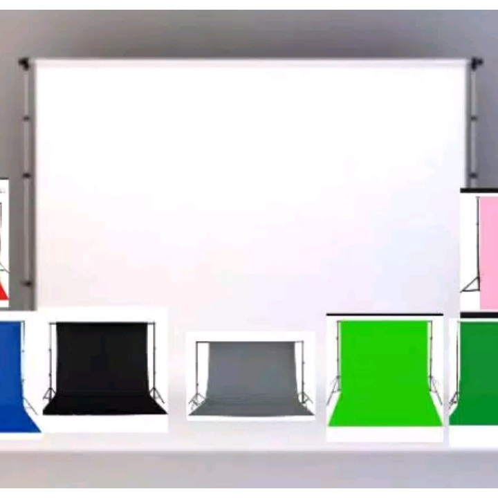 Jual 2m Croma key lebar 1,6m Youtuber Background Backdrop zoom Green ...