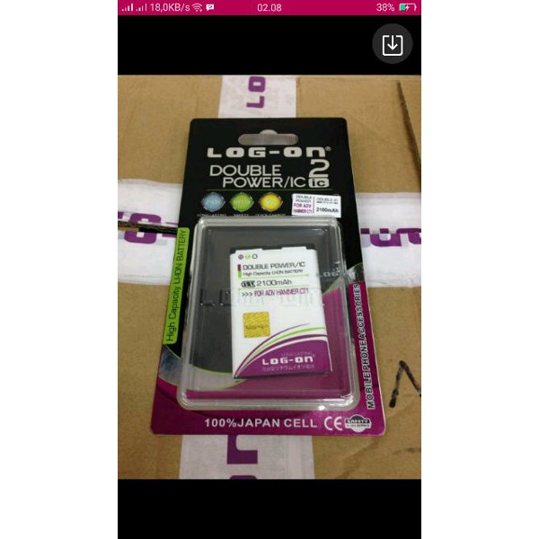 Jual DIJUAL baterai Advan Hammer CT1 2100Mah Double IC Log On batre battery double dobel power ...